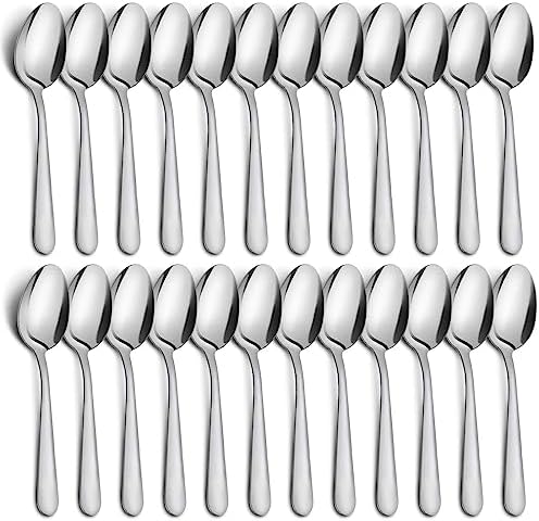 Amazon.com: 24-Piece Dinner Spoons Set, Funnydin 6.7" Stainless Steel ...