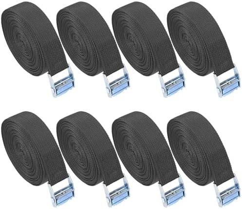 2m Tie-down Straps, 8 Pcs Short Ratchet Straps with Clamps, Adjustable ...