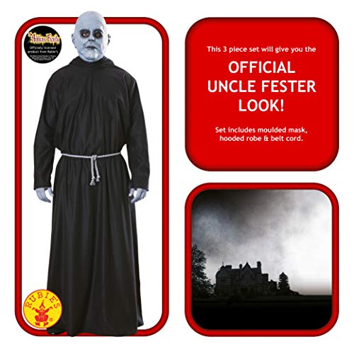 The Addams Family Uncle Fester Costume, Black, Mens X-Large (44-46 ...