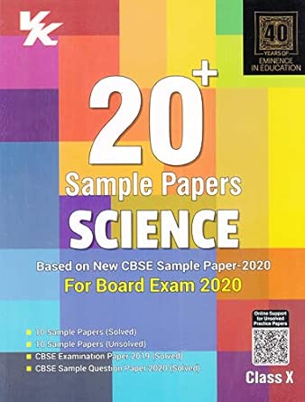 Xam Idea 20 Plus Cbse Sample Papers Science Class 10 For 2020 Exam : VK Global Publications Pvt ...
