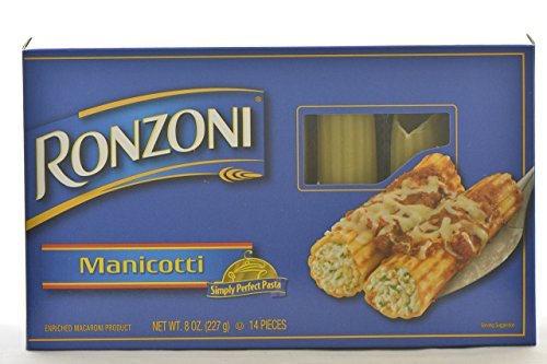 Amazon.com : Ronzoni Manicotti Pasta 8 oz by Ronzoni : Grocery ...