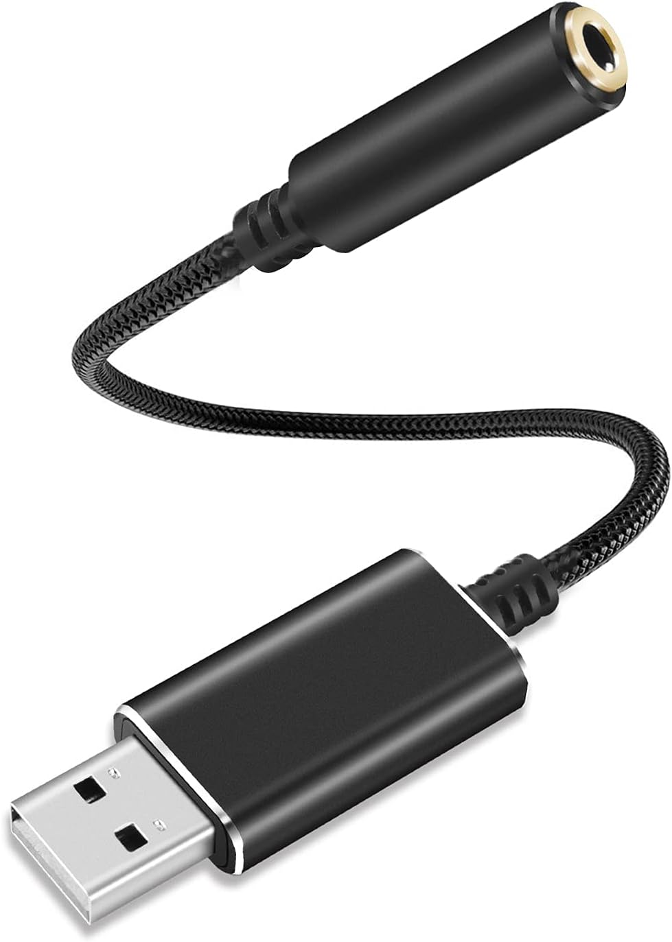 JeoPoom USB to 3.5mm Jack Audio Adapter, USB-A to 3.5mm Female Headset ...