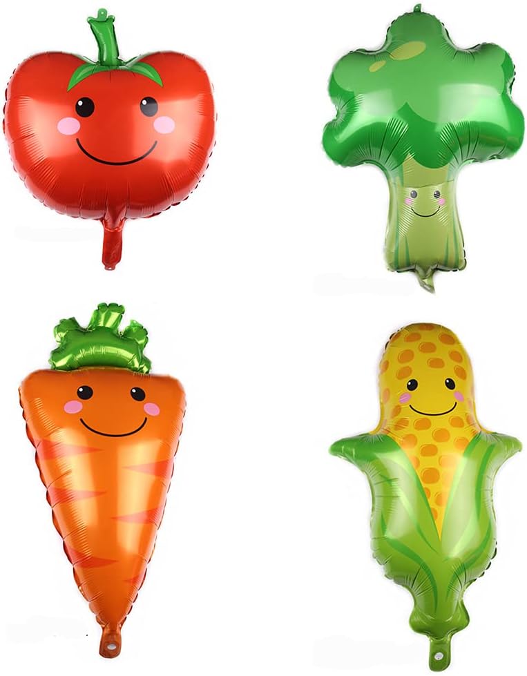 Amazon.com: Morndew 4 PCS Broccoli Corn Tomato Carrot Foil Balloons for ...