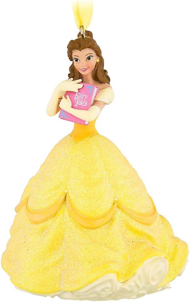 Amazon.com: Disney Parks Belle with a Book Glitter Dress Ornament ...