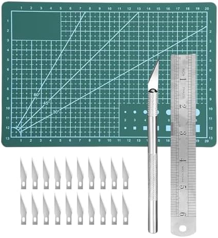 Craft Cutting Tools Knife and A5 Cutting Mat Set, High Precision ...