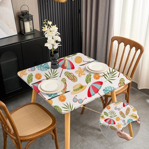 Amazon.com: Sofits Summer Stretchy Spandex Square Table Cover 48x48 ...