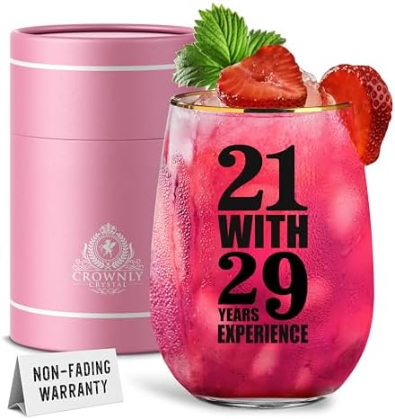 CROWNLY CRYSTAL® 40th Birthday Gifts for Women Gin Gifts for Women ...