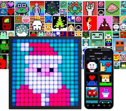 Buyya LED Pixel Art Display - 16x16 Smart Clock RGB Pixel Matrix Panel ...