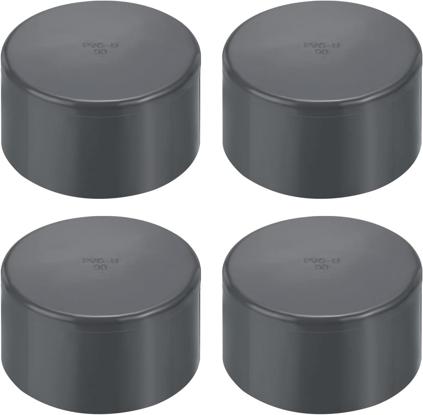 Amazon.com: PATIKIL 90mm UPVC Pipe End Cap Fitting, 4 Pack Furniture ...