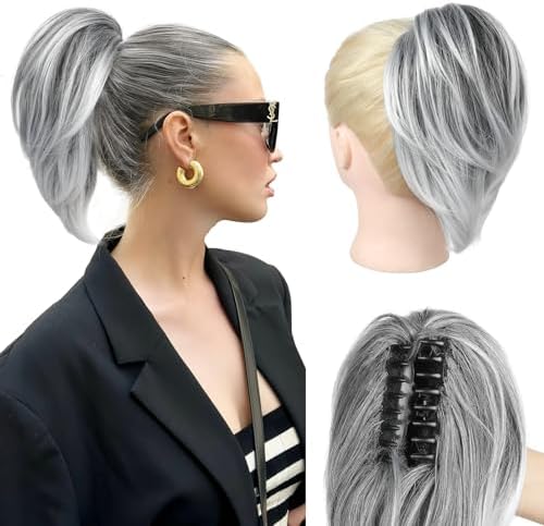 Amazon.com : NTYNTY Ponytail Extension - 10" Short Claw Clip in ...