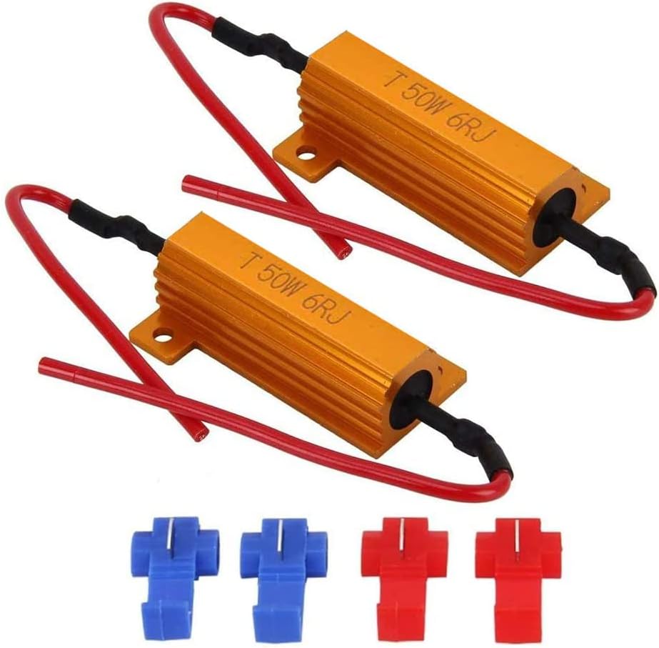 SageSunny 2pcs 50W 6OHM LED Load Resistor Fix Fast Hyper Flasher for ...