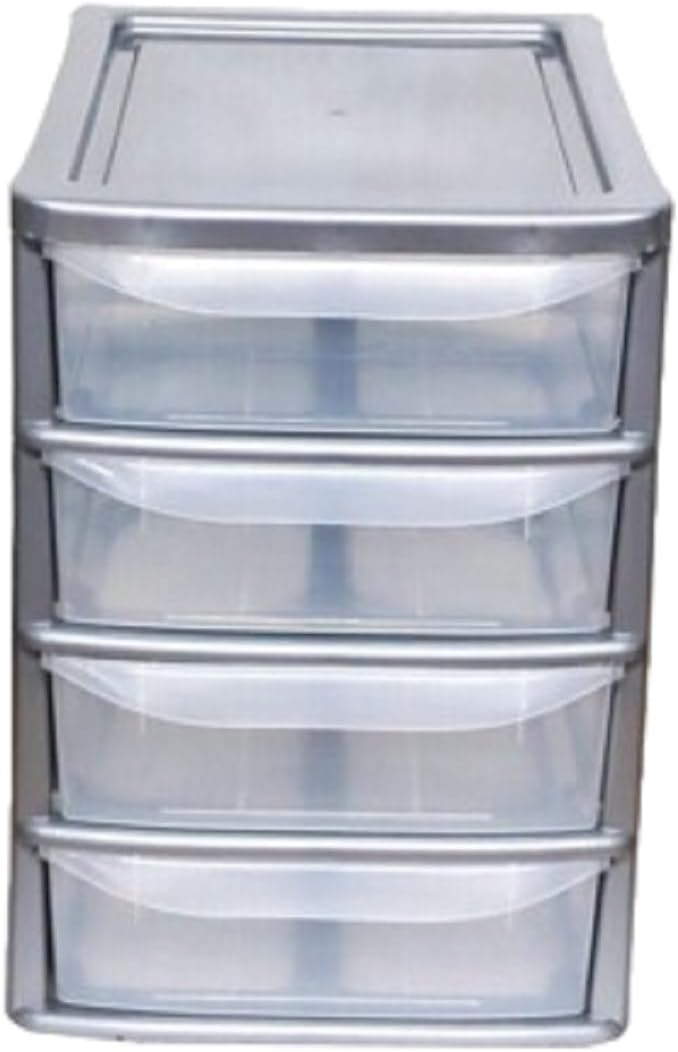 simpa A4 Desktop 4 Drawer Tower Storage Unit - 39cm (H) x 28cm (W) x 35 ...