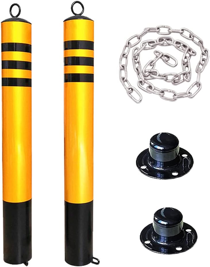 Amazon.com: 2X Safety Barrier for Driveways,Parking Bollards Security ...