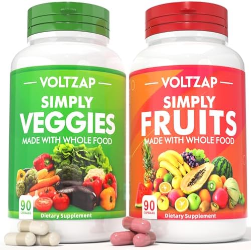 Amazon.com: Fruit and Veggie Supplements Organic: 180 Count with ...
