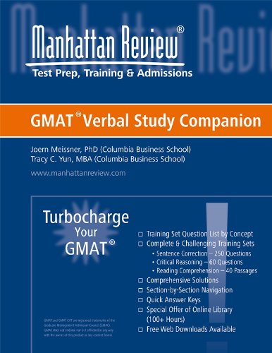 Manhattan Elite Prep Turbocharge Your GMAT: Verbal Study Companion ...