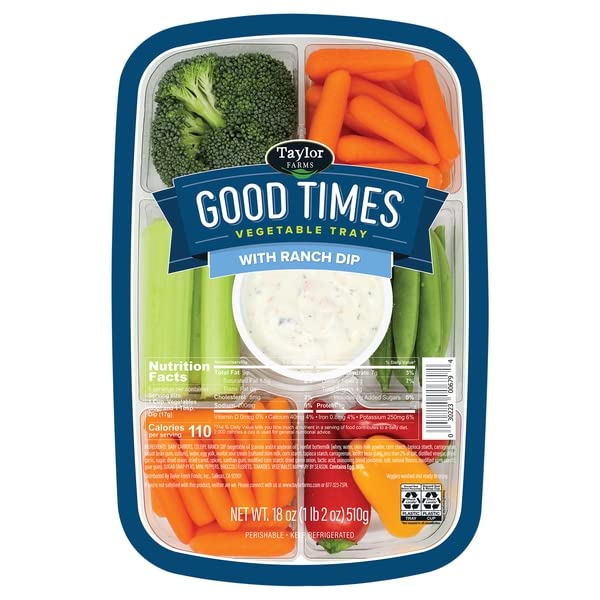 Amazon.com: Taylor Farms Vegetable Tray with Dip, Small, 18 oz(us)