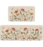 Amazon.com: Eikunn Black Mushroom Kitchen Rugs Set of 2,Witchy Decor ...