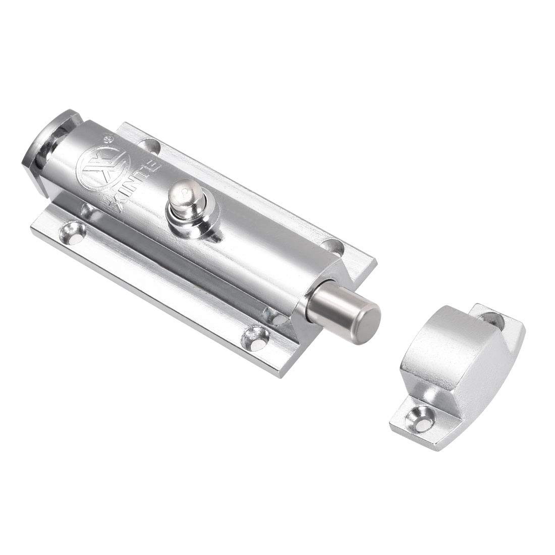 uxcell Door Flush Bolt, 4-inch Zinc Alloy Security Sliding Barrel Latch ...