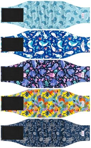 Amazon.com : 5 Pack Dog Diapers Male Reusable, Premium Belly Bands for ...