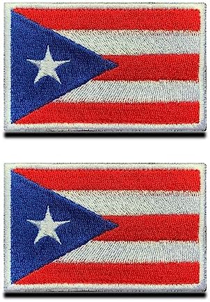 Amazon.com: 2 Pcs Regular Puerto Rico Flag Patches, Tactical Embroidery Puerto Rico Applique ...