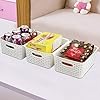 Amazon.com: Nicesh 6-Pack White Plastic Small Storage Baskets, 10" x 7. ...