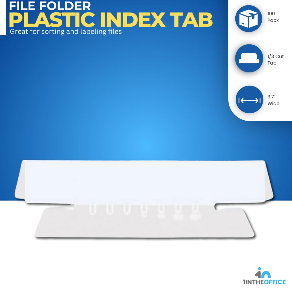 Snapklik.com : 1InTheOffice Clear Hanging Folder Tabs And Inserts