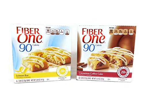 Amazon.com: Fiber One Lemon Bar and Fiber One Cinnamon Coffee Cake 90 ...