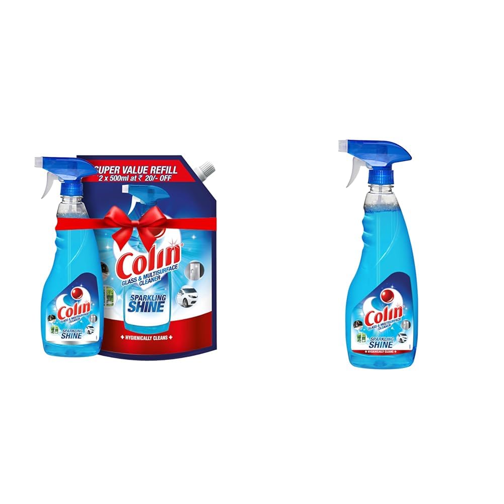 Colin 1 Litre Refill + 500ml Spray, Multi Surface Cleaner & Colin 500 ...