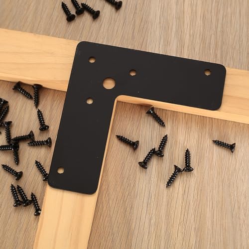 Flat Angle Connectors, 10 Pcs Flat L-Shape 90 Degree Angle Brackets ...