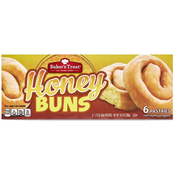 Amazon.com: Baker's Treat Glazed Honey Buns - 10.5 oz : Grocery ...