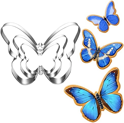 Amazon.com: Butterfly Cookie Cutter Set-Size 3.9" 3.1" 2.4"-3 Piece ...