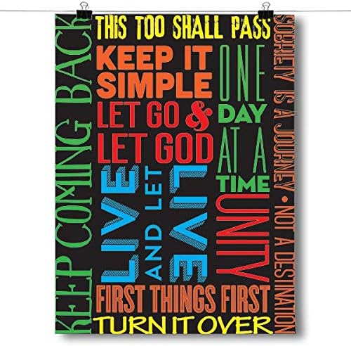 Amazon.com: Inspired Posters - Sobriety and Recovery Slogan ...