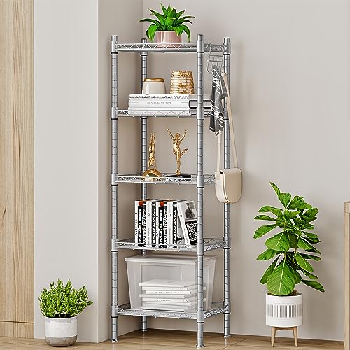 Snapklik.com : AZERPIAN 5 Wire Small Metal Storage Rack Adjustable ...