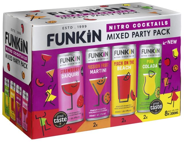Buy FUNKIN Cocktails Mixed Variety Pack (8 x 200ml) | Premium Bar ...