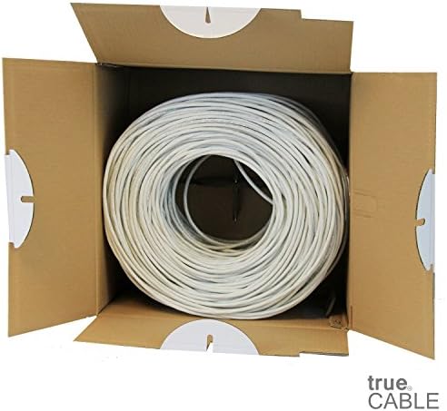 TRUE CABLE Cat6 Riser (CMR), 1000 pieds, blanc, 23AWG 4 paires de ...