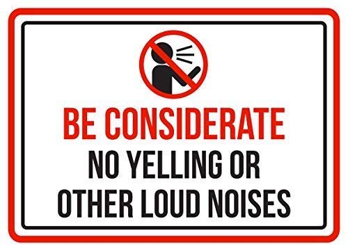 No Loud Noise Sign