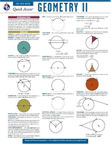 Amazon.com: Geometry 2 - REA's Quick Access Reference Chart (Quick ...