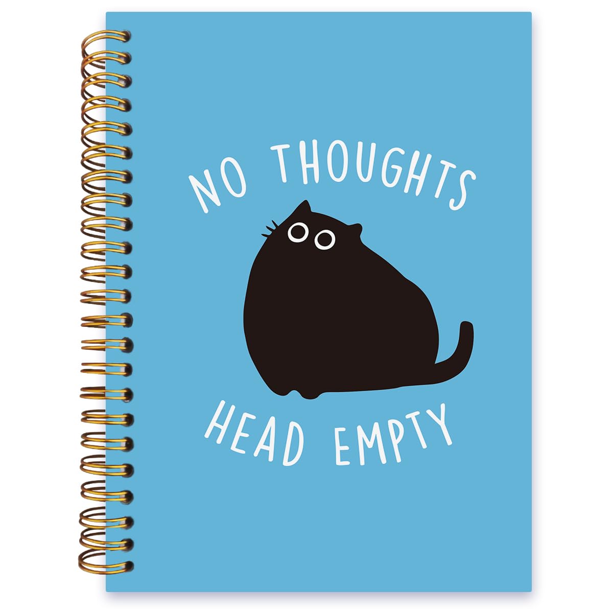 Amazon.com : ISANOU Funny Black Cat Notebook,No Thoughts Head Empty ...