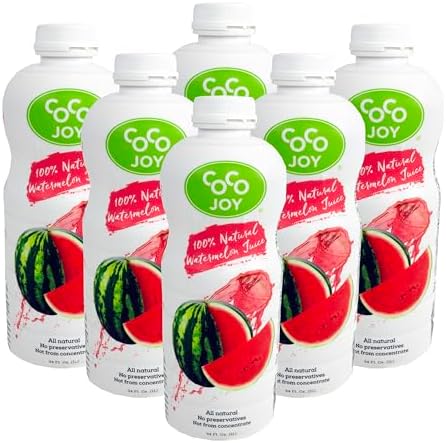Amazon.com : CoCo Joy 100% Natural Watermelon Juice, (6-Pack) Fresh Low ...