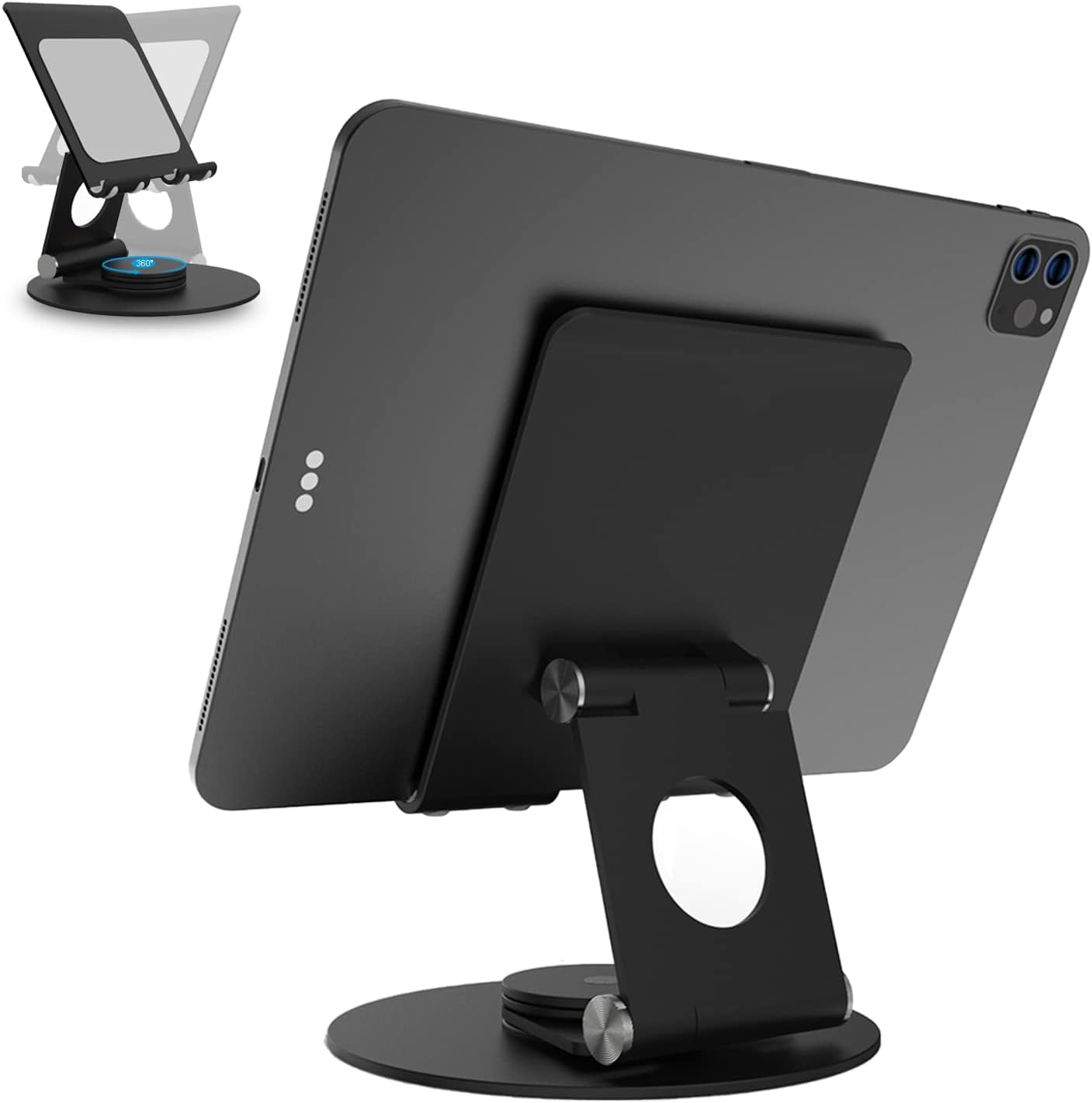 Amazon.com: KABCON Swivel Tablet Stand, Aluminum Portable 360°Rotating ...