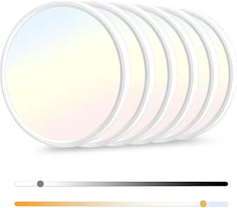 Lot de 6 plafonniers LED affleurants à intensité variable 12 pouces (30 ...