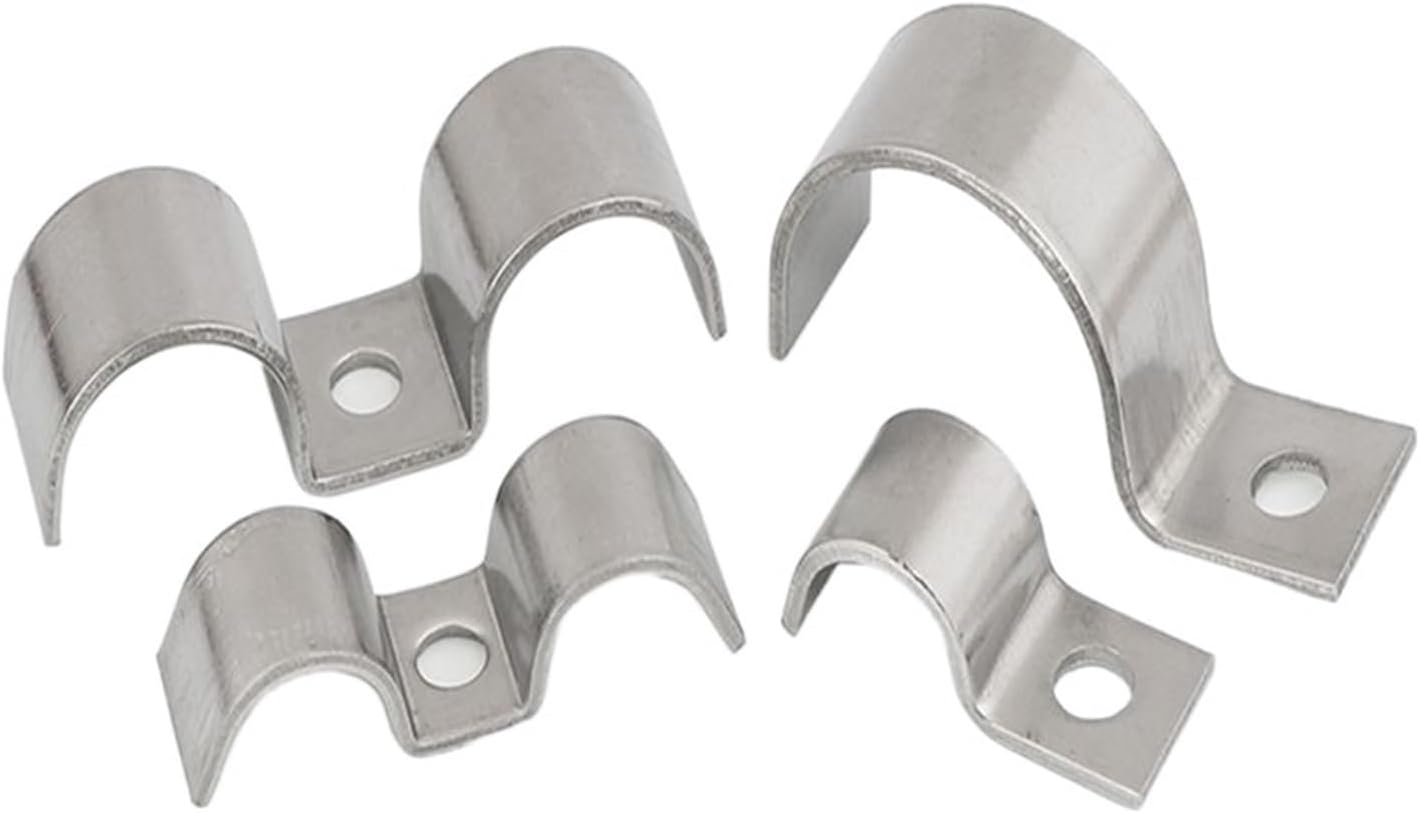 Amazon.com: P Type Single Side Pipe Clamp Half Code Single Hole ...