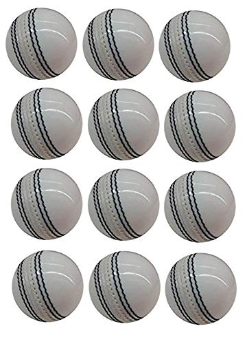 SST Leather Cricket Ball for T20 and One-Day Matches (White) - Set of ...