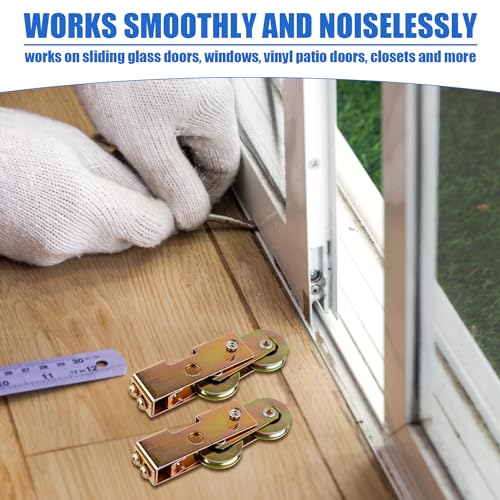 2pcs 1-1/4 Inch Sliding Patio Door Rollers, Sliding Door Tandem Roller ...