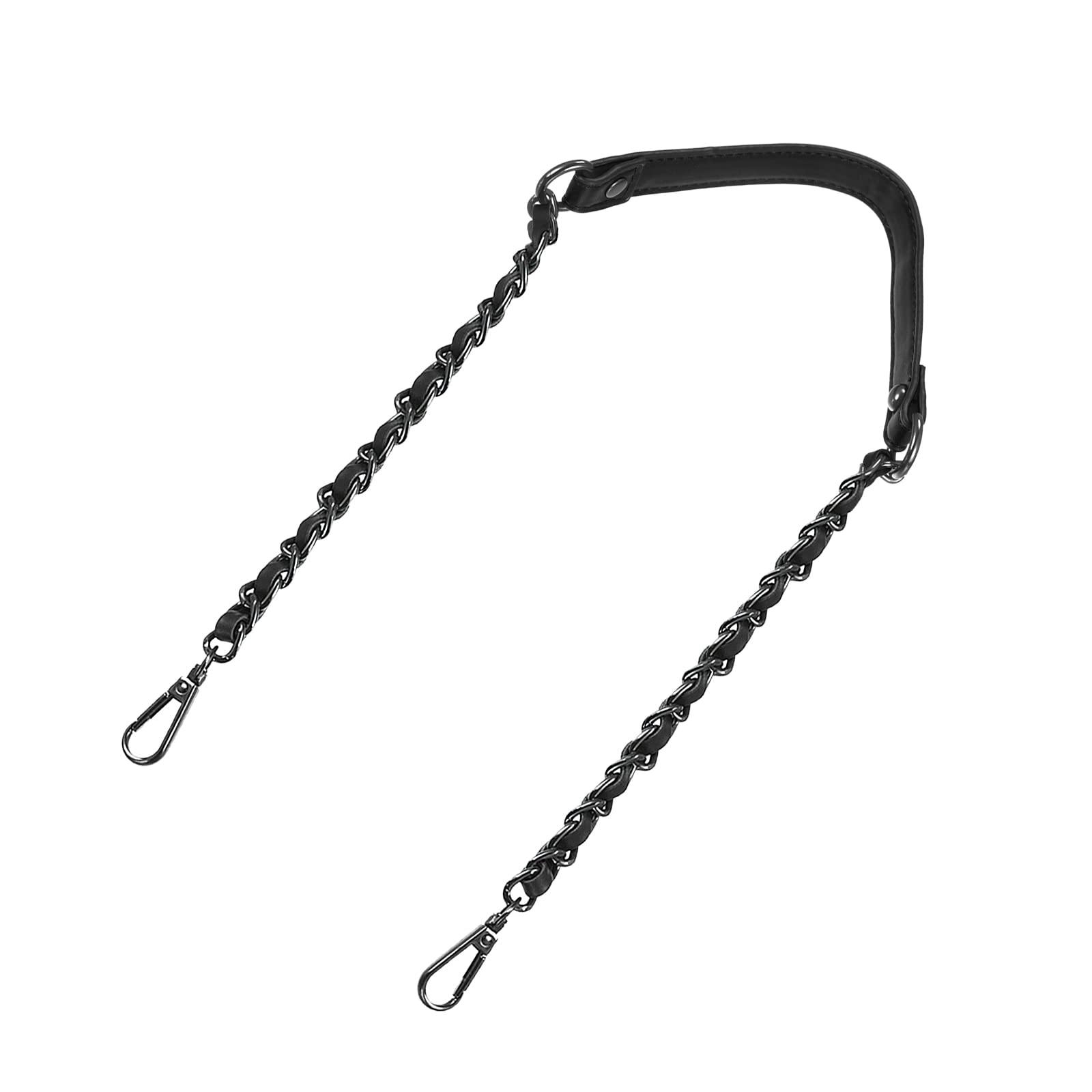 Amazon.com: uxcell Purse Chain Strap, 39" Leather Iron Flat Chain Strap ...