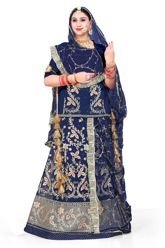 Buy Mansi Collection Gotta Patti Women’s Dress Festival Wear Rajputi ...