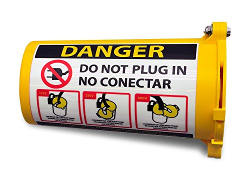 Lockout Tagout, Large Plug Lockout, Yellow HDPE, Up to 3 Padlocks,"DO ...