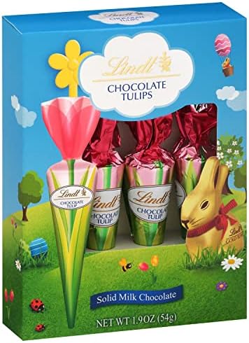 Amazon.com : Lindt Chocolate Tulips, Easter Tulip-Shaped Solid Milk ...