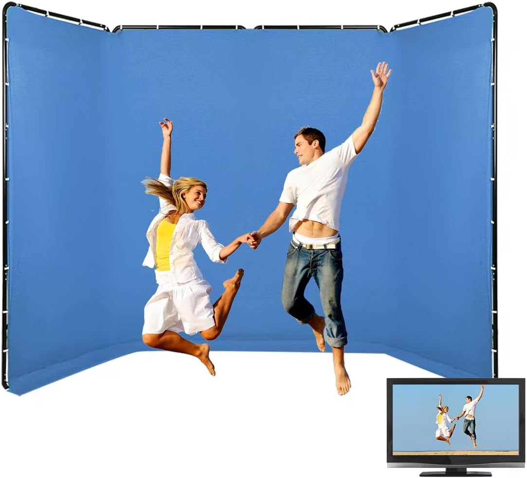 Amazon.com : 7.87ft*13.12ft Large Blue Screen Backdrop for Professional ...