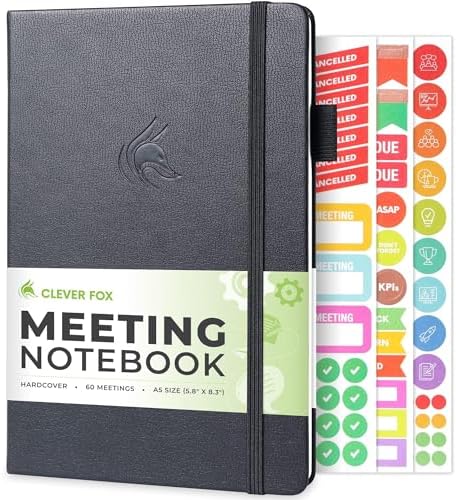 Clever Fox Meeting Notebook – Work & Business Organizer with Notes ...